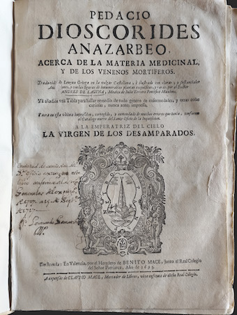 Acerca de la materia medicinal de Dioscórides - Fundación Alfredo Harp ...
